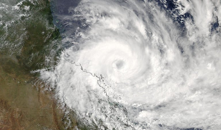 Amazing footage of Cyclone Debbie from space - Australian Geographic