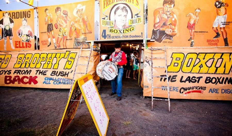 Fred Brophy's outback boxing tent - Australian Geographic