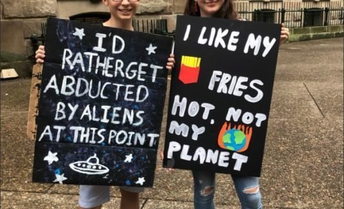 In pictures: the best signs from the school strike for climate